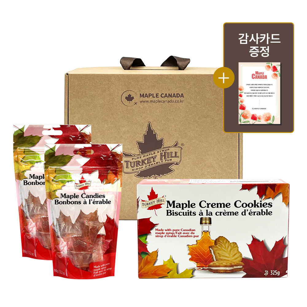 메이플캐나다 ㅣ메이플 선물세트(쿠키 325g 1개+캔디 2개)